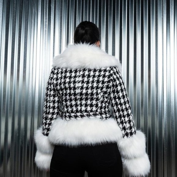Jackets & Coats | Checker Fur Coat Checker Fur Coat Checker Fur Coat ...